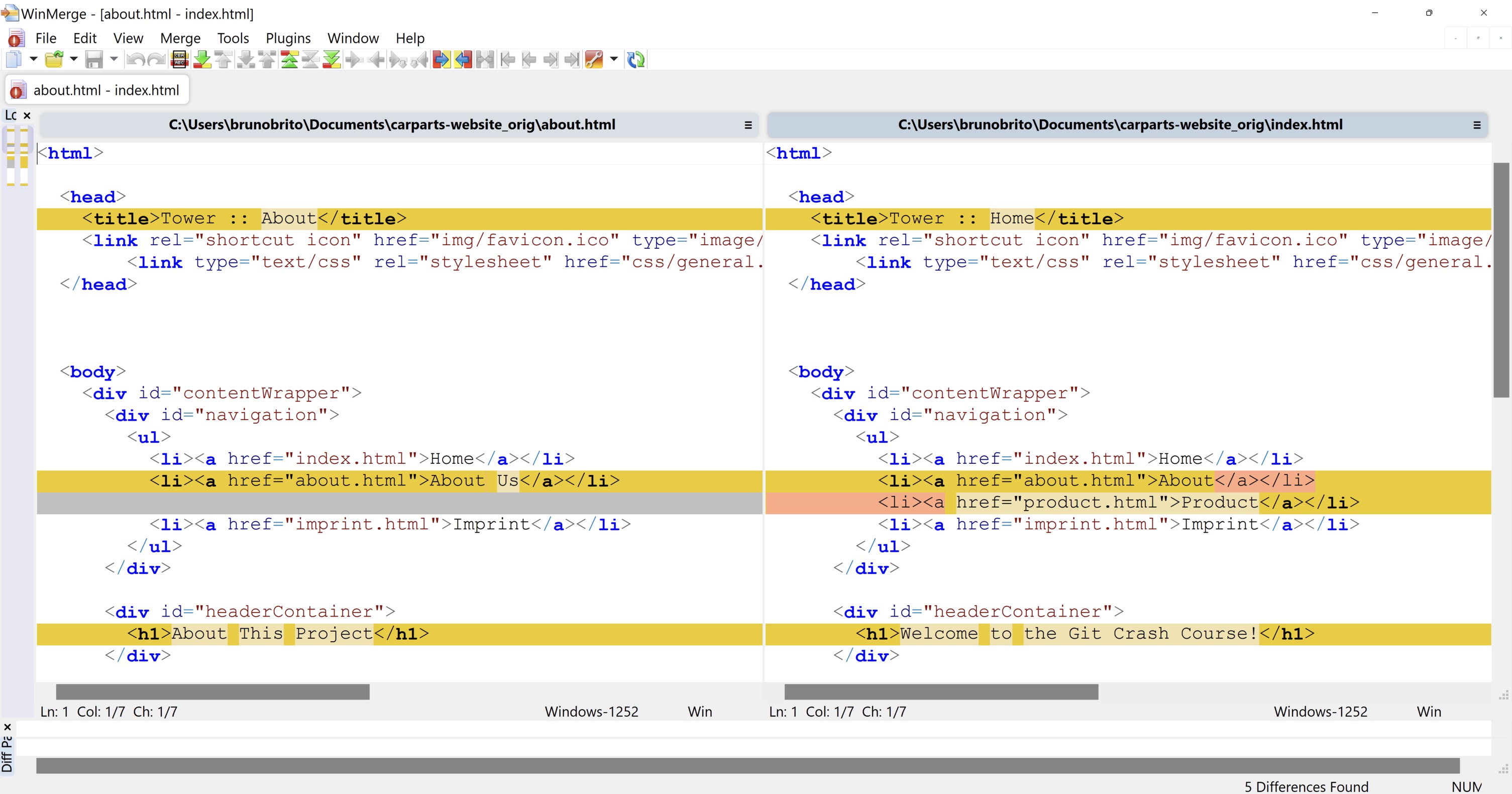Diff Tools on Windows | Tower Blog