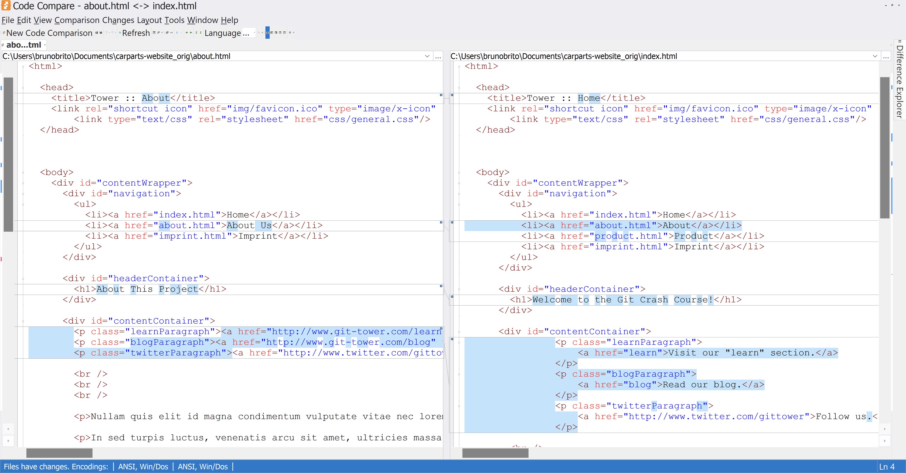 Diff Tools on Windows | Tower Blog
