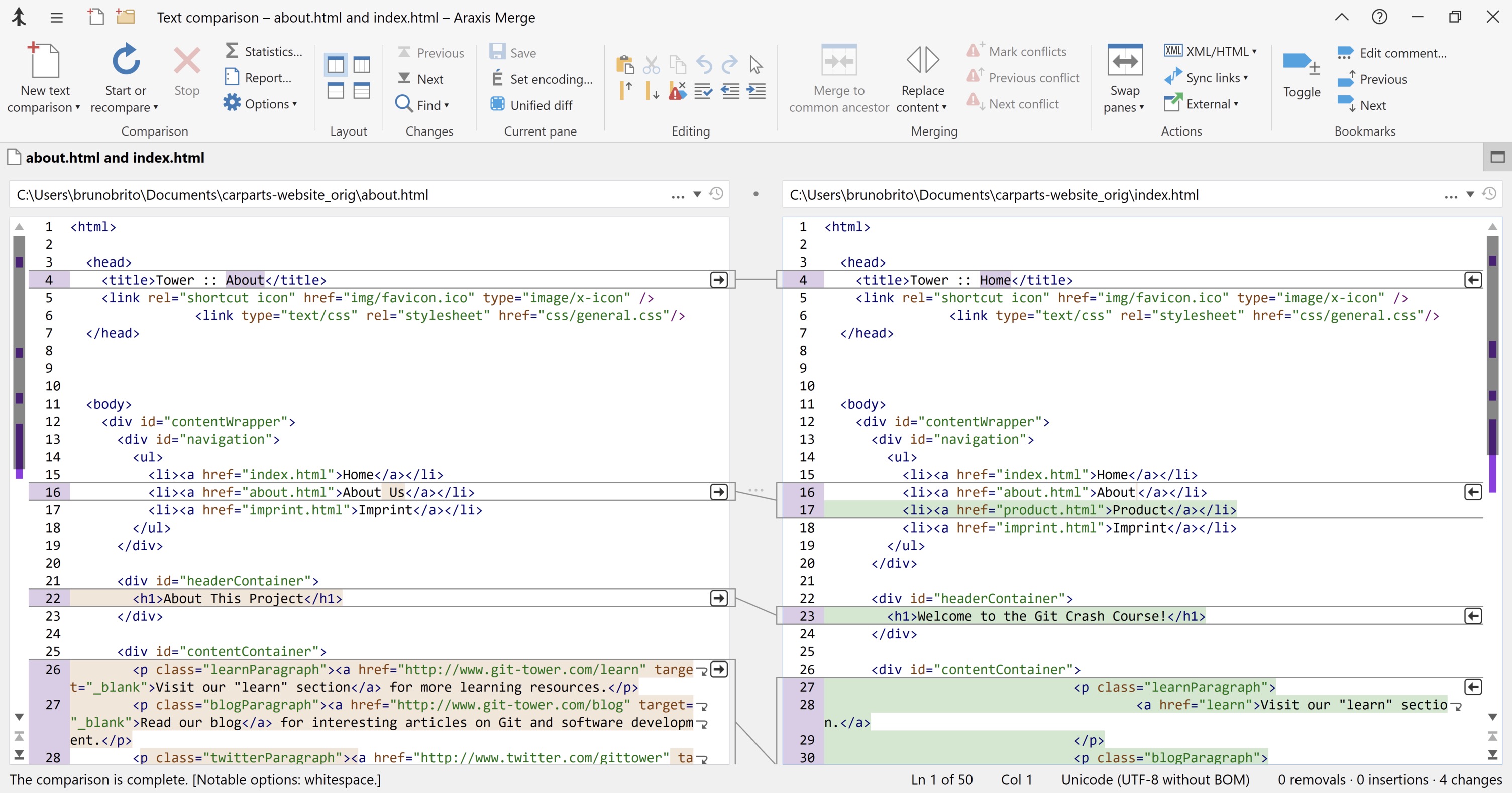 Diff Tools on Windows | Tower Blog