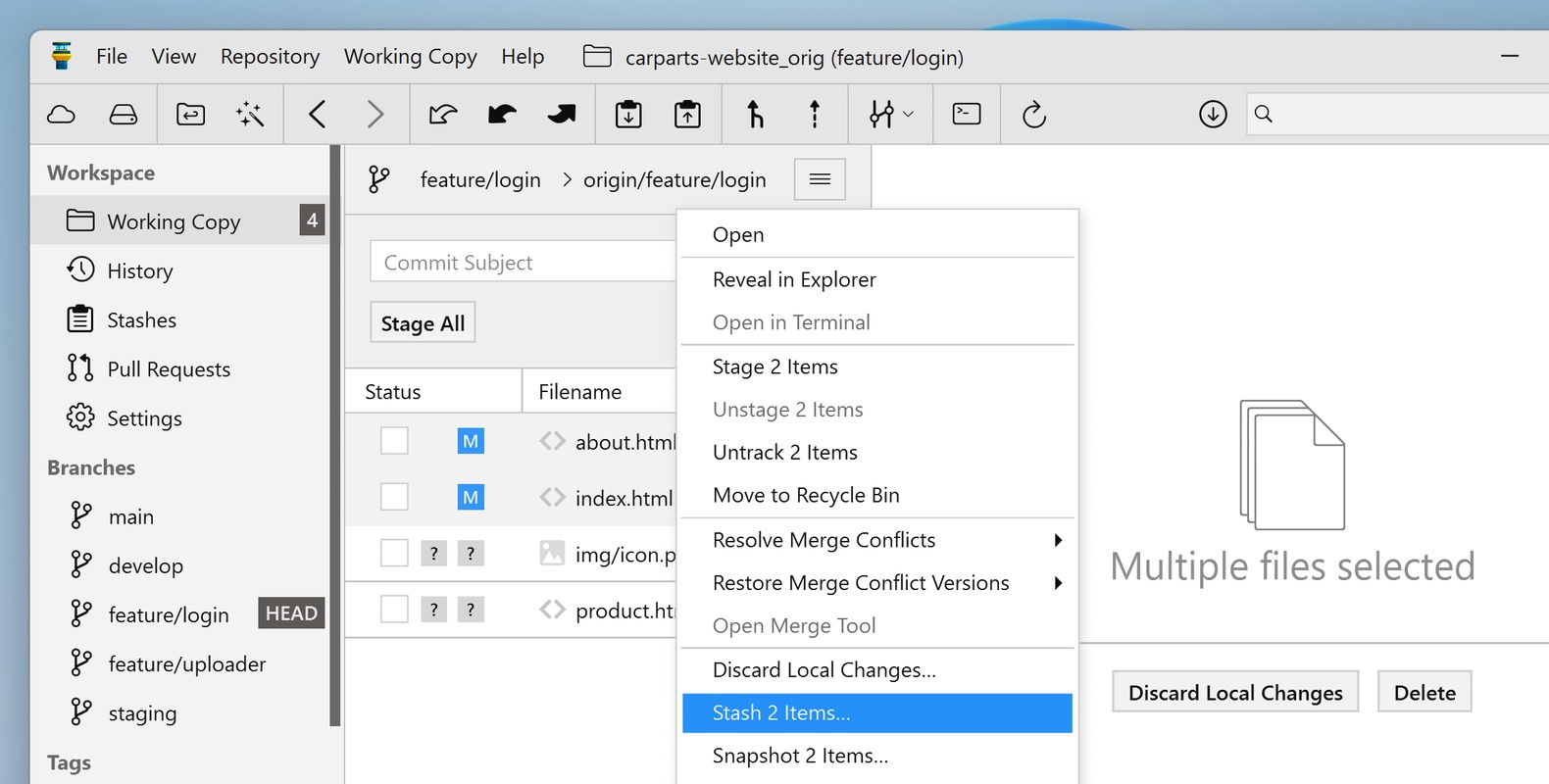Tower 6.0 for Windows — Branch Comparison | Tower Blog