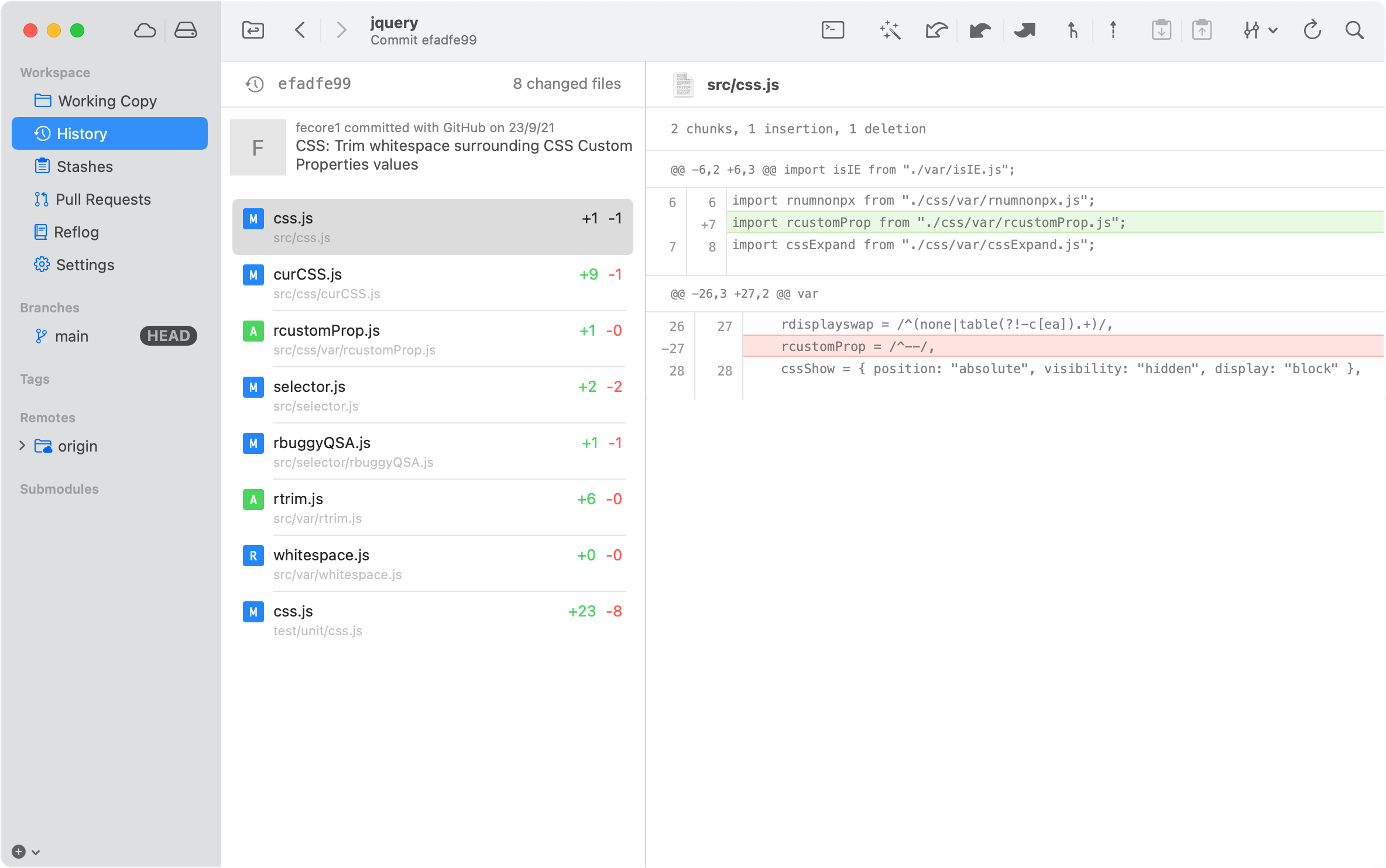 Tower Interface Overview | Tower Help (Mac)