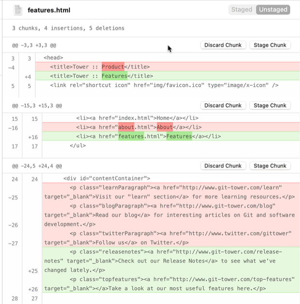 Staging Changes | Tower Help