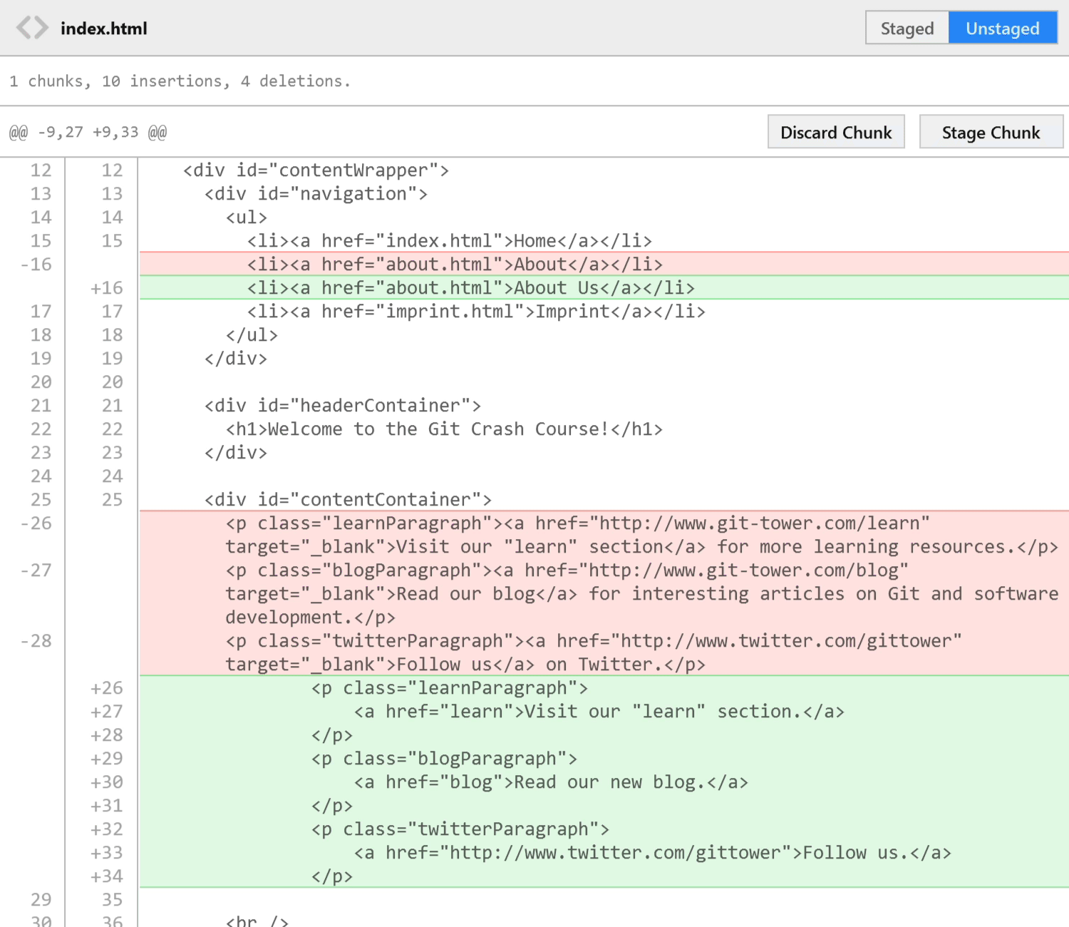 Staging Changes | Tower Help