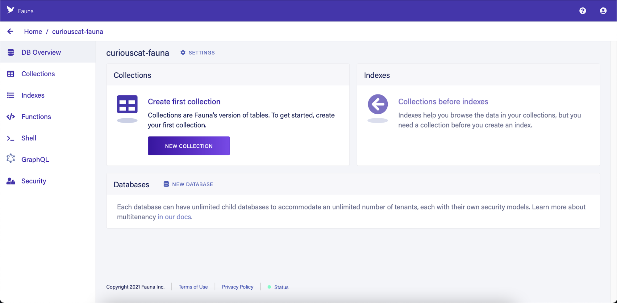 Setting Up Our Fauna Database | Learn Version Control with Git