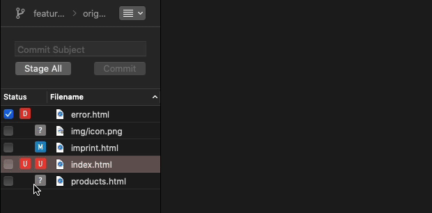 git status - Displaying uncommitted changes and the state of your ...