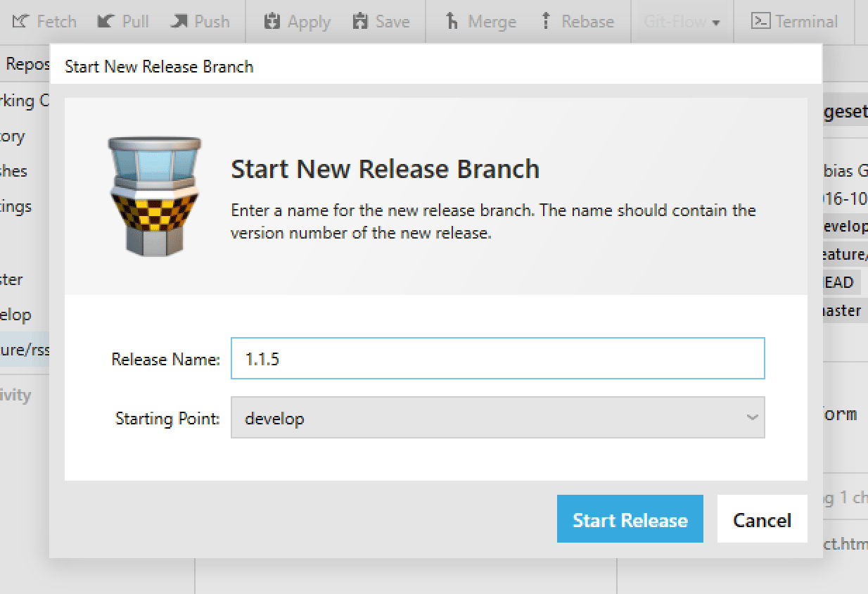 Workflows with git-flow | Learn Git Ebook (GUI Edition)