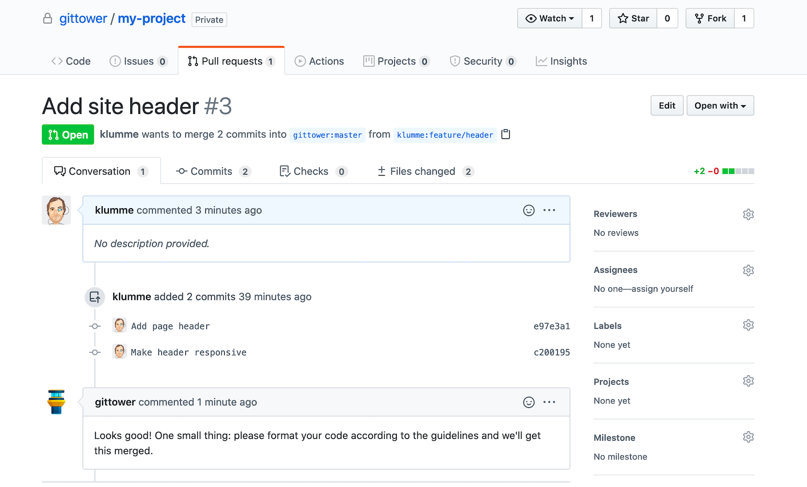 Pull Requests | Learn Git Ebook (GUI Edition)