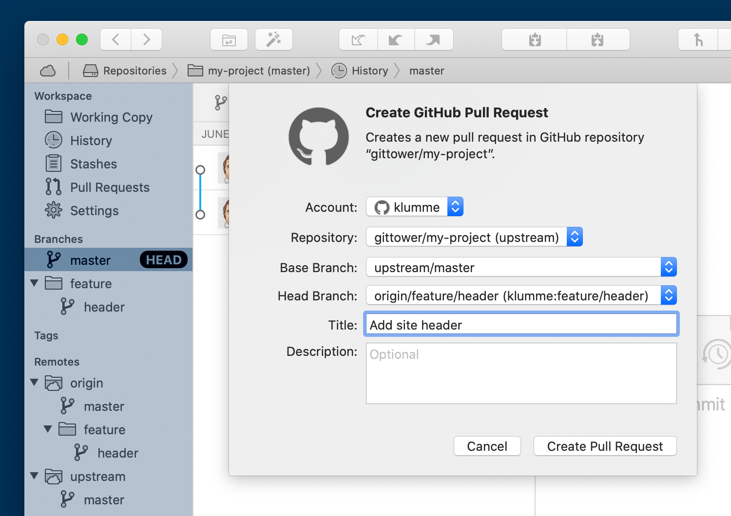 Pull Requests | Learn Git Ebook (GUI Edition)